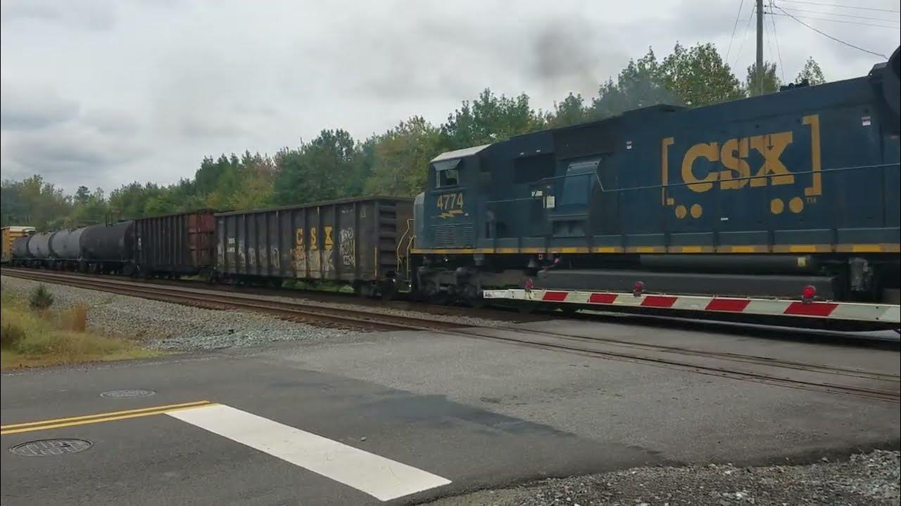 CSX Southbound Freight at North Ashland, VA. 10/08/2017 - YouTube