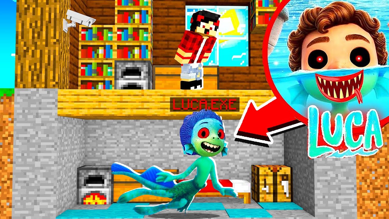 O LUCA.EXE APARECEU EM BAIXO DA MINHA CASA NO MINECRAFT!! - YouTube