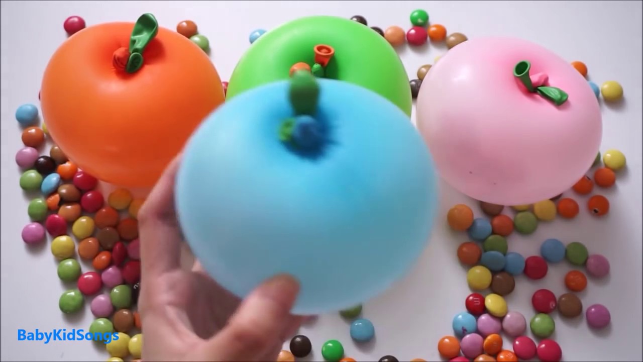 Wet Balloons Learn Colours Compilation Finger Family And More Nursery ...