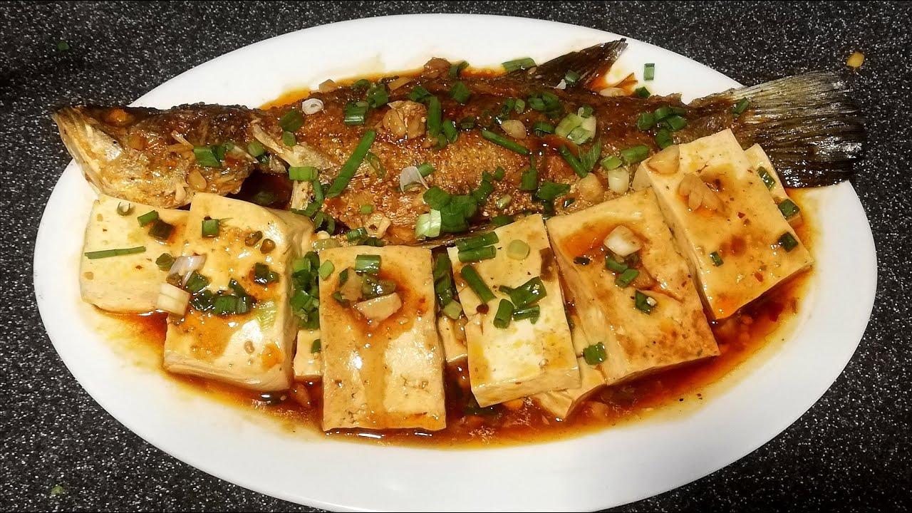 braised fish with tofu | Chinese recipe - YouTube