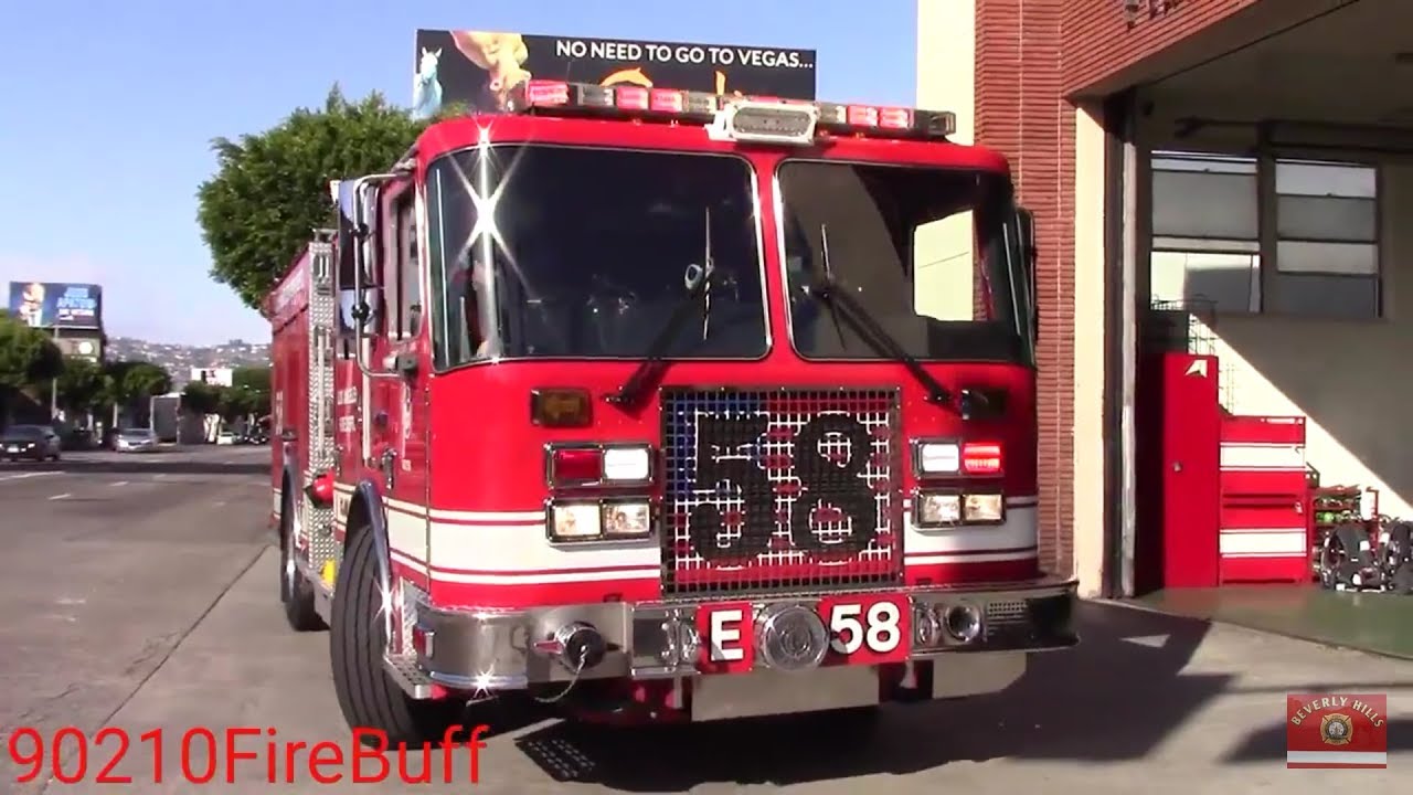 LAFD Engine 58 Responding (Lots of Q) - YouTube