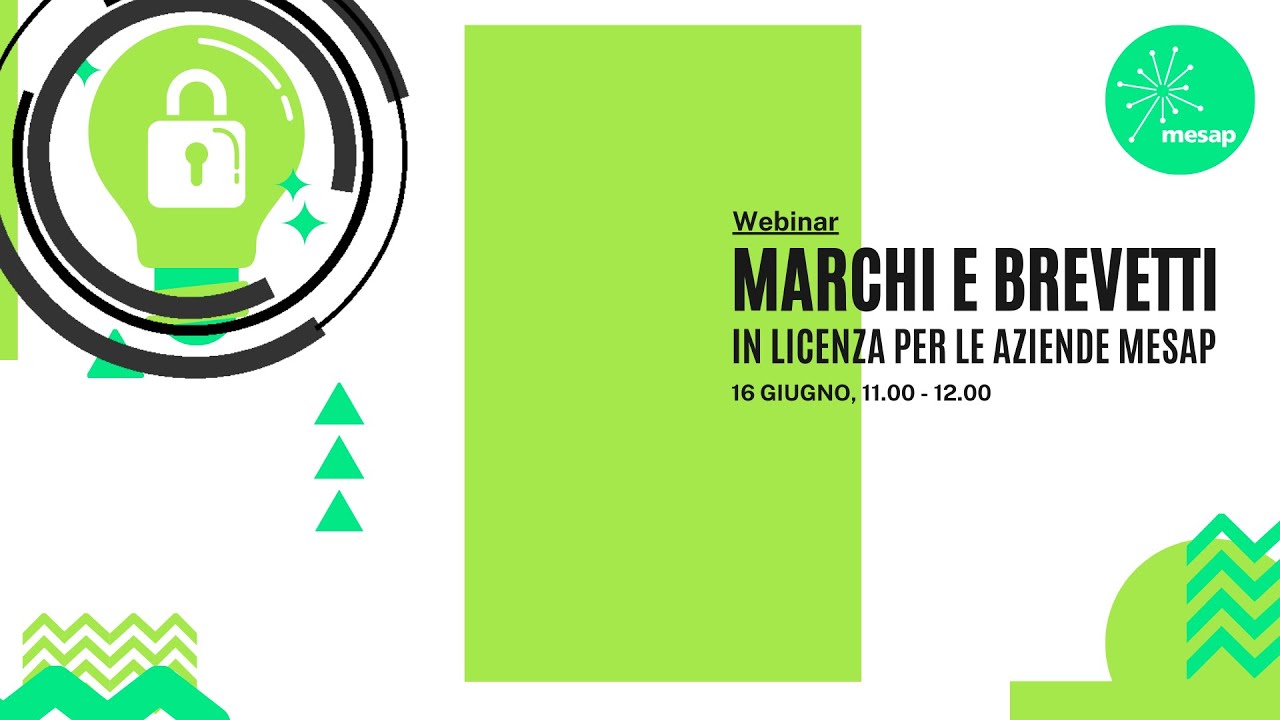 Marchi e Brevetti in licenza per le aziende Mesap: webinar con Leonardo ...