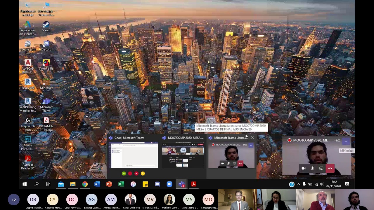 MOOTCOMP 2020 MESA 2 CUARTOS DE FINAL AUDIENCIA 20 | 168 LEDEF vs 149 ACUSMÁTICOS - YouTube