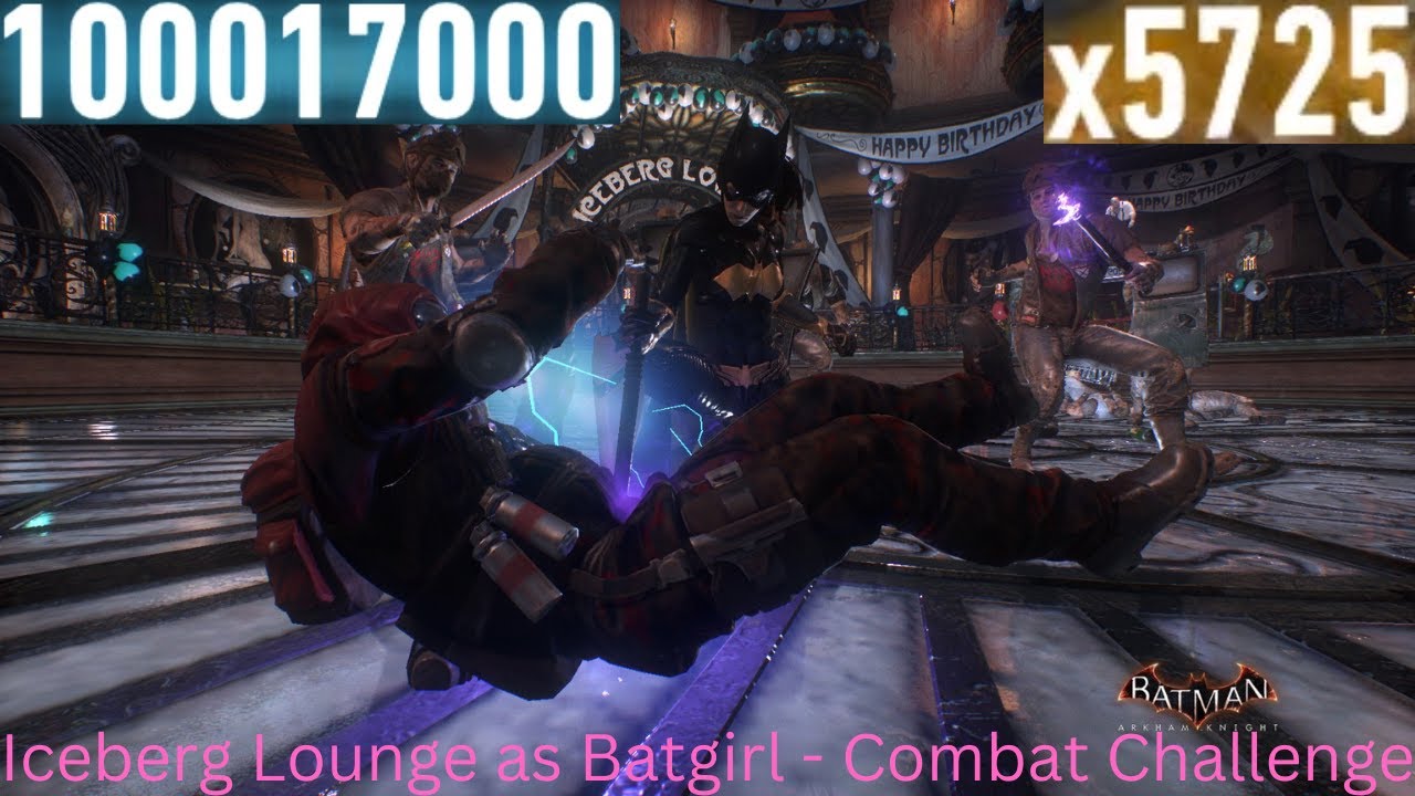 Batman Arkham Knight Iceberg Lounge as Batgirl - Combat Challenge - YouTube