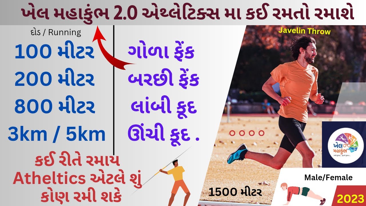 Khel Mahakumbh All Events Of Athletics 2023 || Gujarat Tech - YouTube