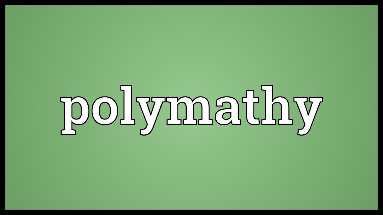 Polymathy Meaning - YouTube