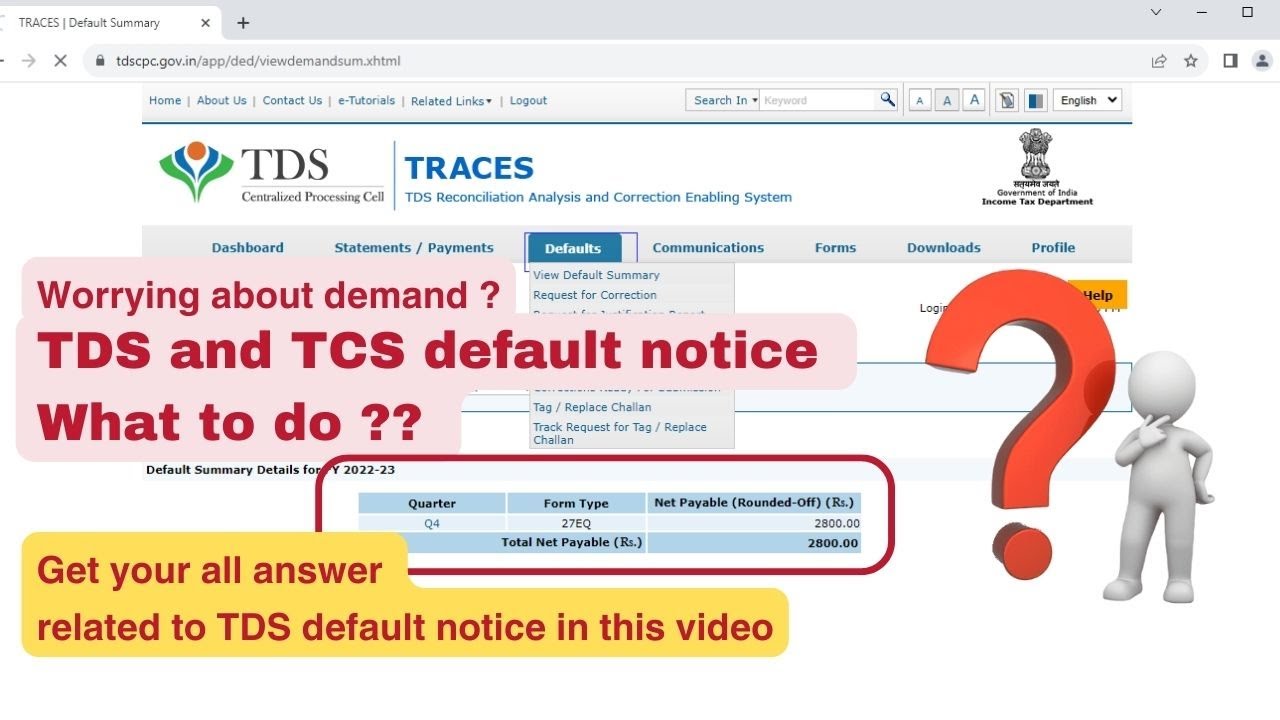 How to check TDS default, All type of correction and step to correct ...