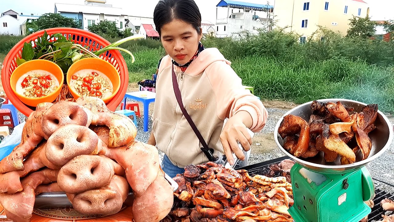 A Strange Taste! Crispy Boneless Pig Head with Khmer Sauce(Prohok ...