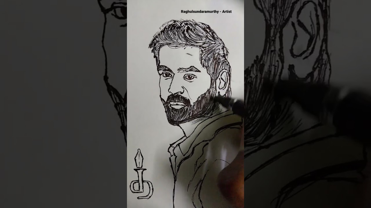 Dhanush drawing - YouTube