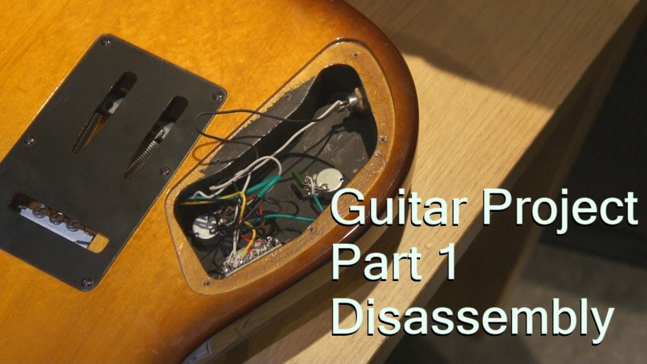 Guitar Project - Replacing Passive to Active EMG Pickups Disassembly ...