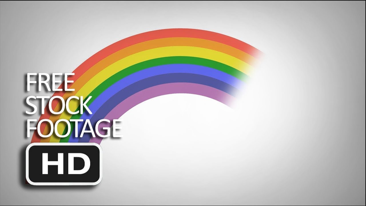Free Stock Footage - Rainbow Animated White Screen - YouTube