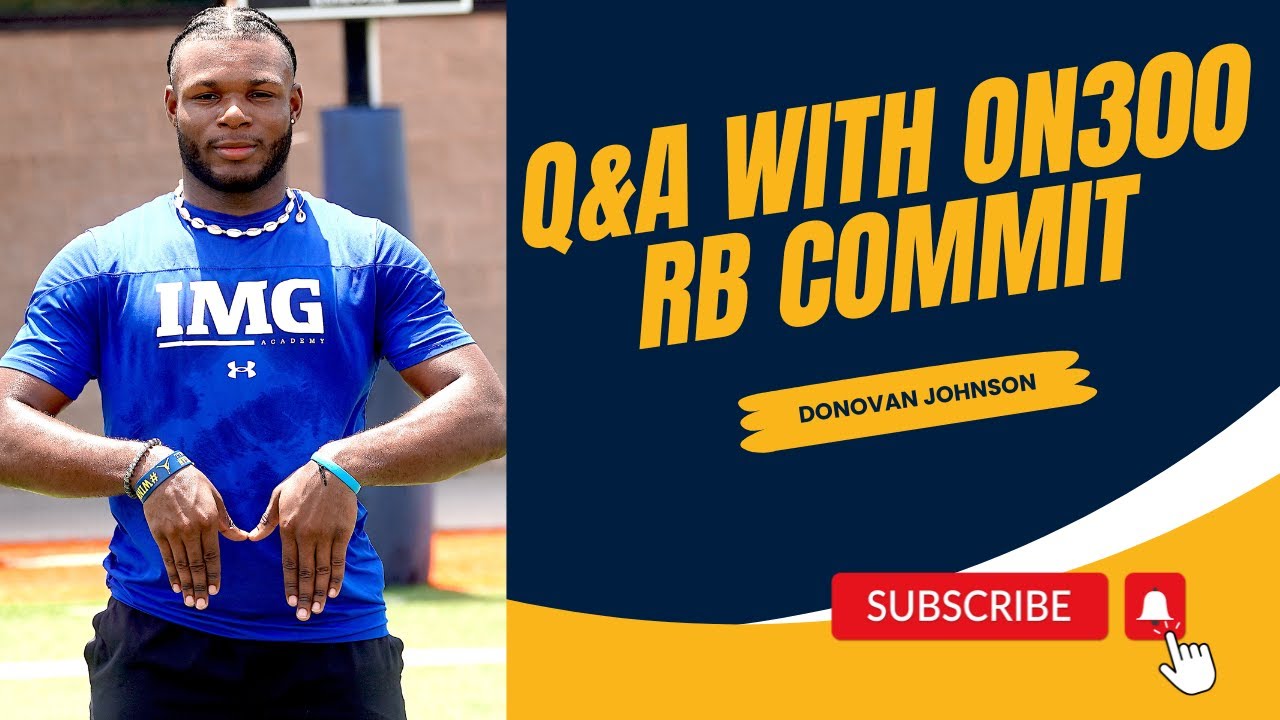 EXCLUSIVE: 1-on-1 with Michigan RB commit Donovan Johnson I #GoBlue ...