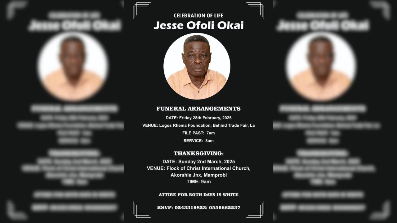 BURIAL AND MEMORIAL SERVICE OF MR. JESSE OFOLI OKAI - YouTube