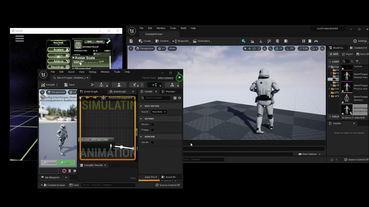 Unreal Engine live-recording mocap in editor - Storm Trooper - Vive Full Body Tracking ! - YouTube