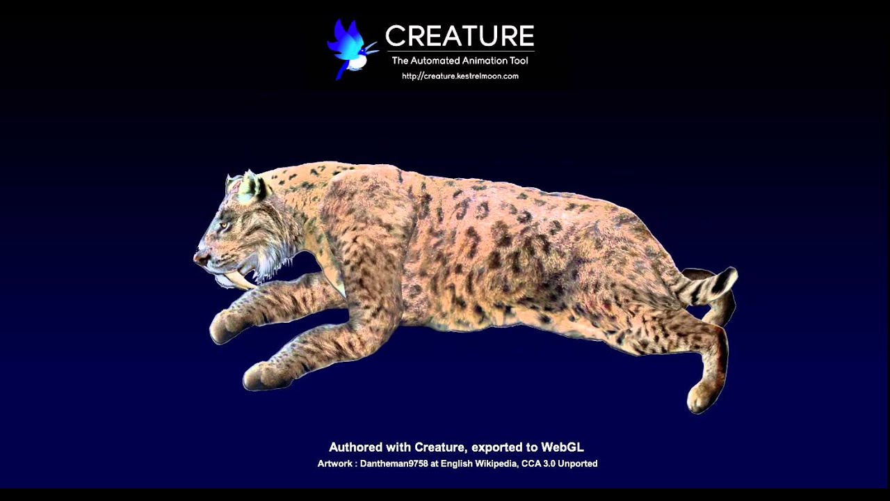 Sabretooth Cat Running in Creature - YouTube