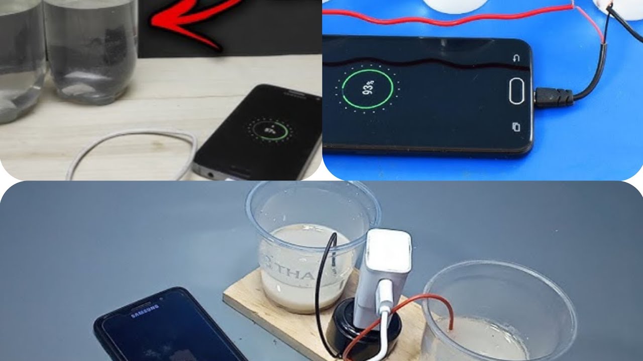 how to charge,ur phone with water,watch till the end#unbelievable# ...
