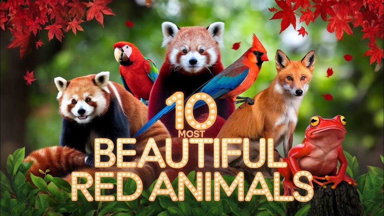 10 Most Beautiful Red Animals in the World#top10 #wildlife#animals# ...