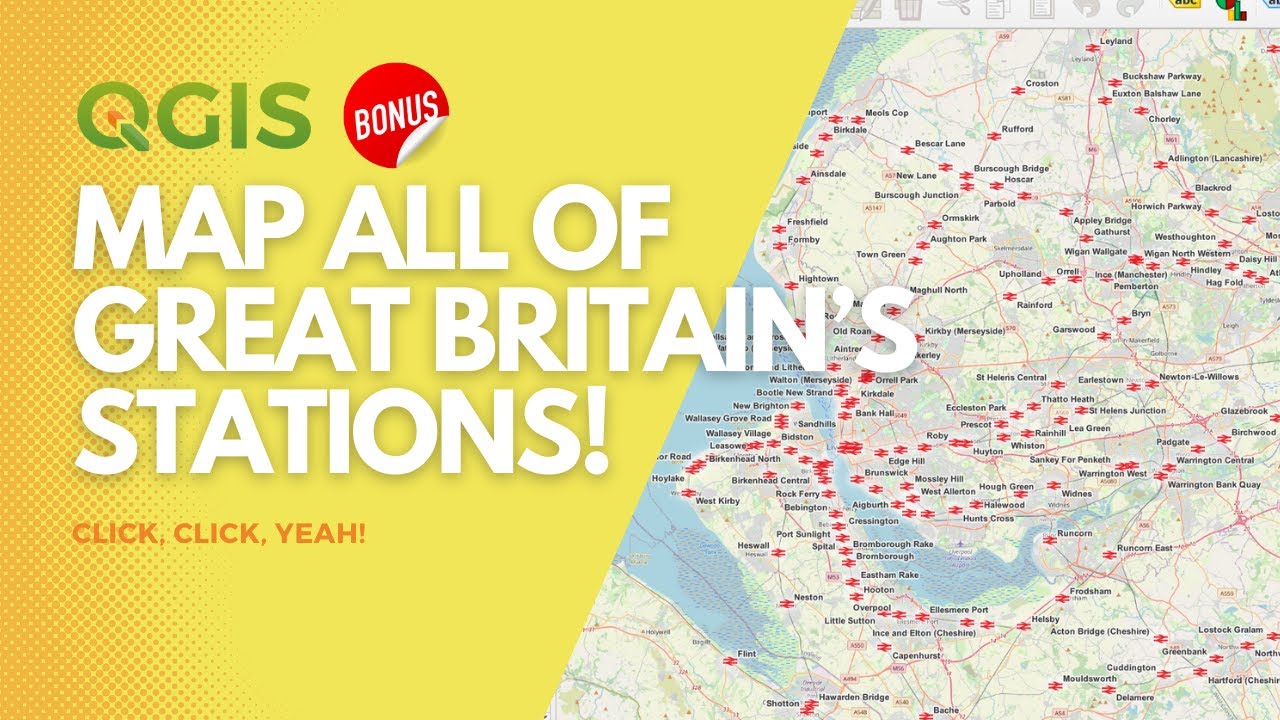 Map Great Britain's railway stations in QGIS - YouTube