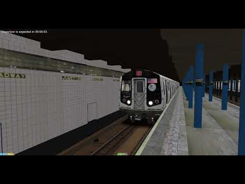 OpenBVE: Manhattan bound R160 (C) train departing Broadway Junction - YouTube