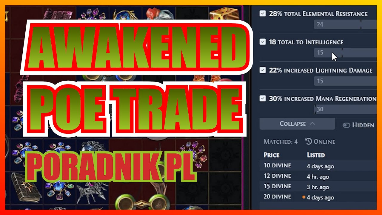 Awakened PoE Trade - Jak sprawdzać ceny przedmiotów w Path of Exile ...