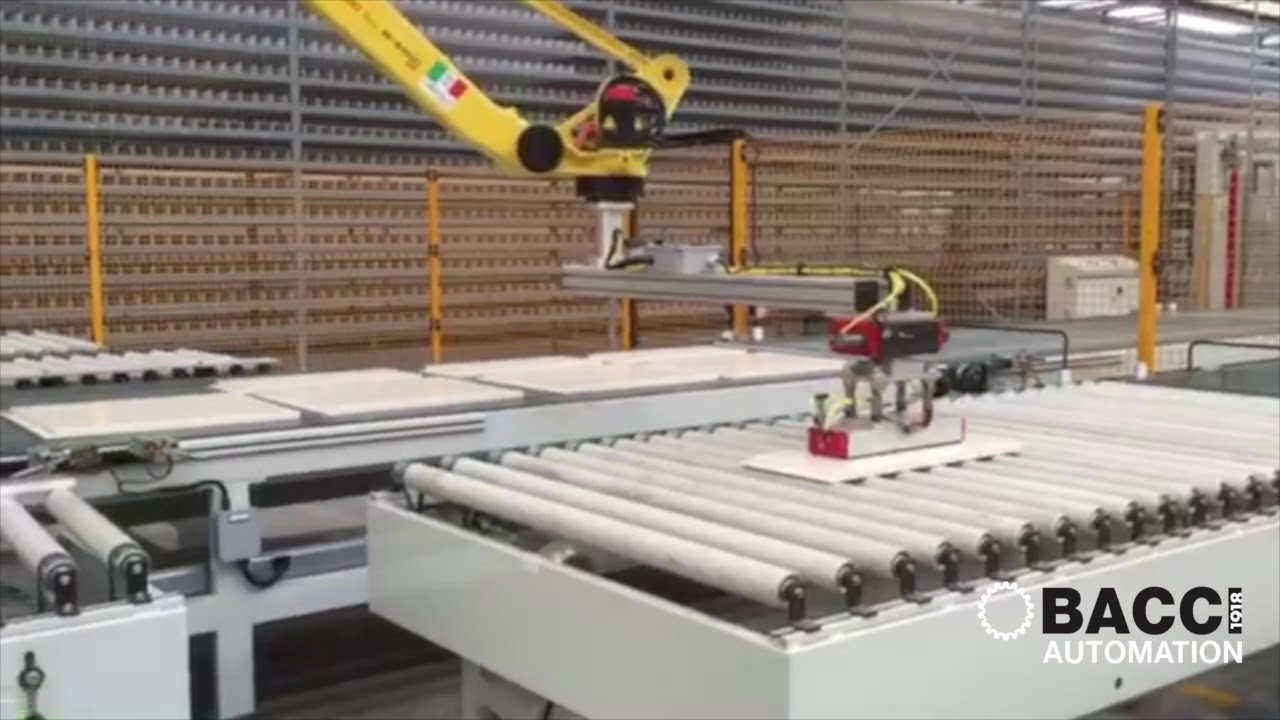 BACCI AUTOMATION - Lacquering line tending with Vision system - YouTube