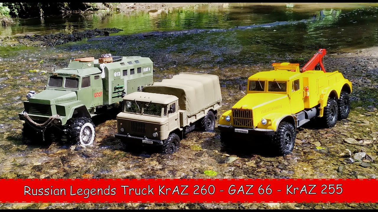 RC - Russian Truck KrAZ 255 - GAZ 66 - KrAZ 260 - YouTube