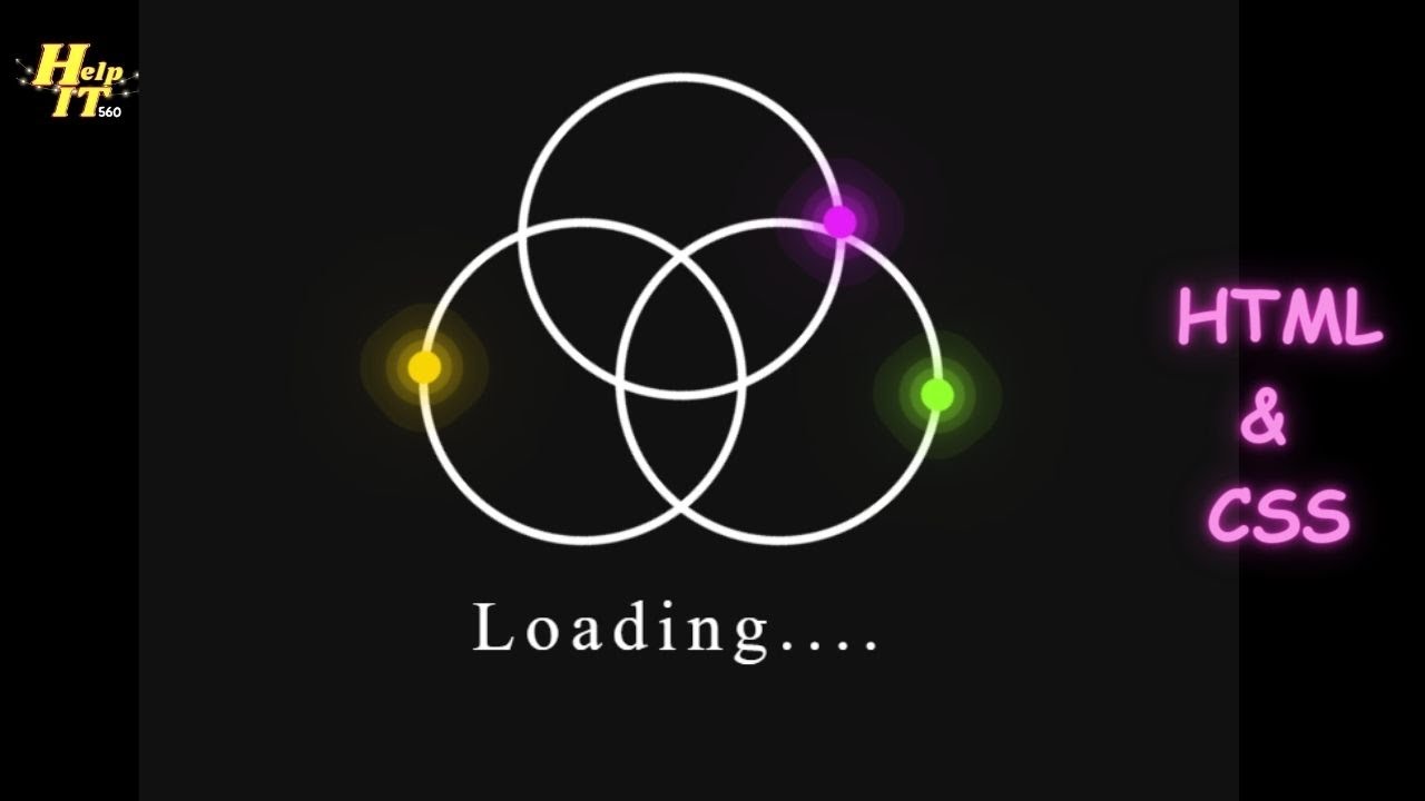 Circle Animation Loading Effects For Website Using Only Html And Css Css Animation Beginners