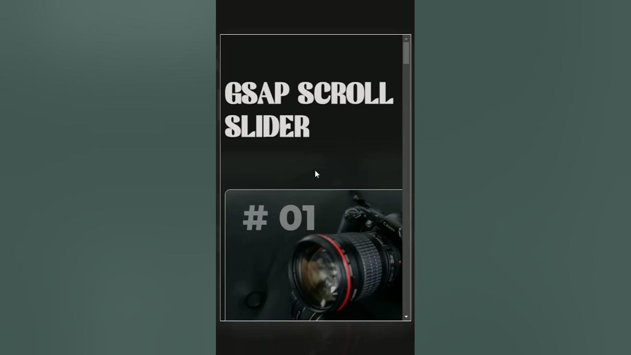 GSAP Scroll Slider #gsapanimation #scrolltrigger - YouTube