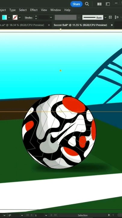 Soccer Ball Freestyle art in Adobe Illustrator - YouTube
