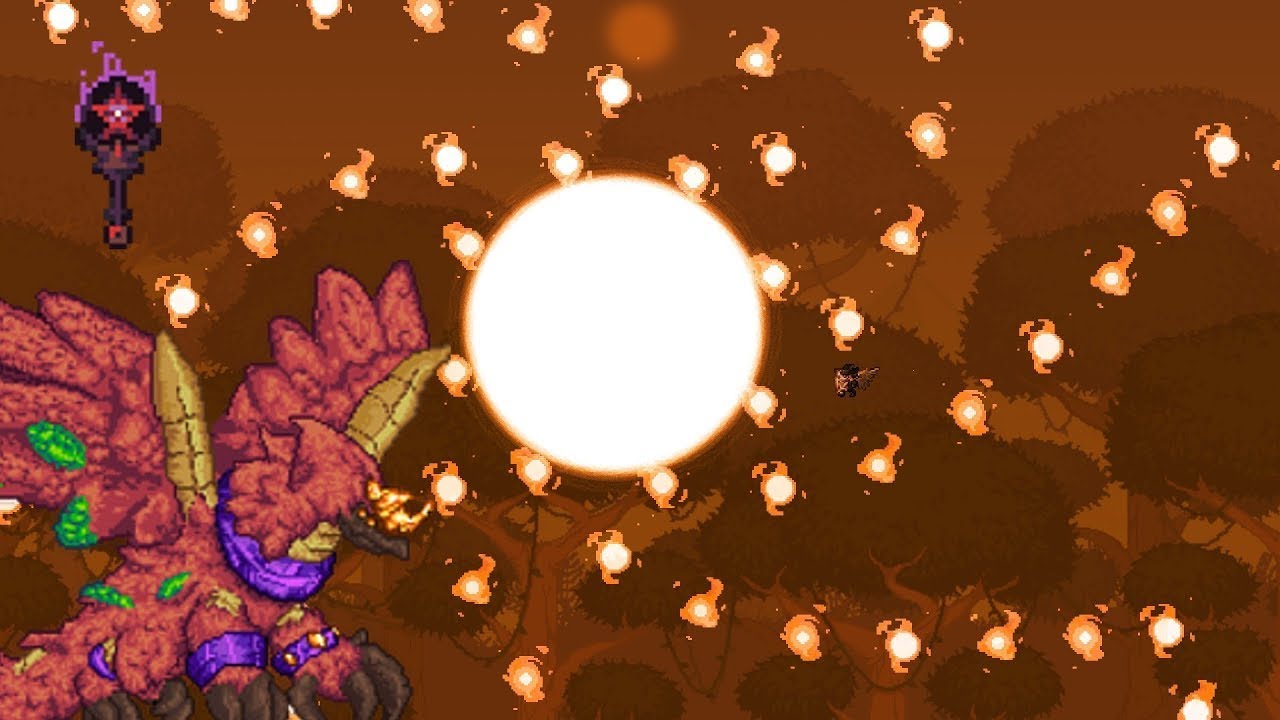 Fragmentito peleando contra Yharon (Terraria Calamity) - YouTube