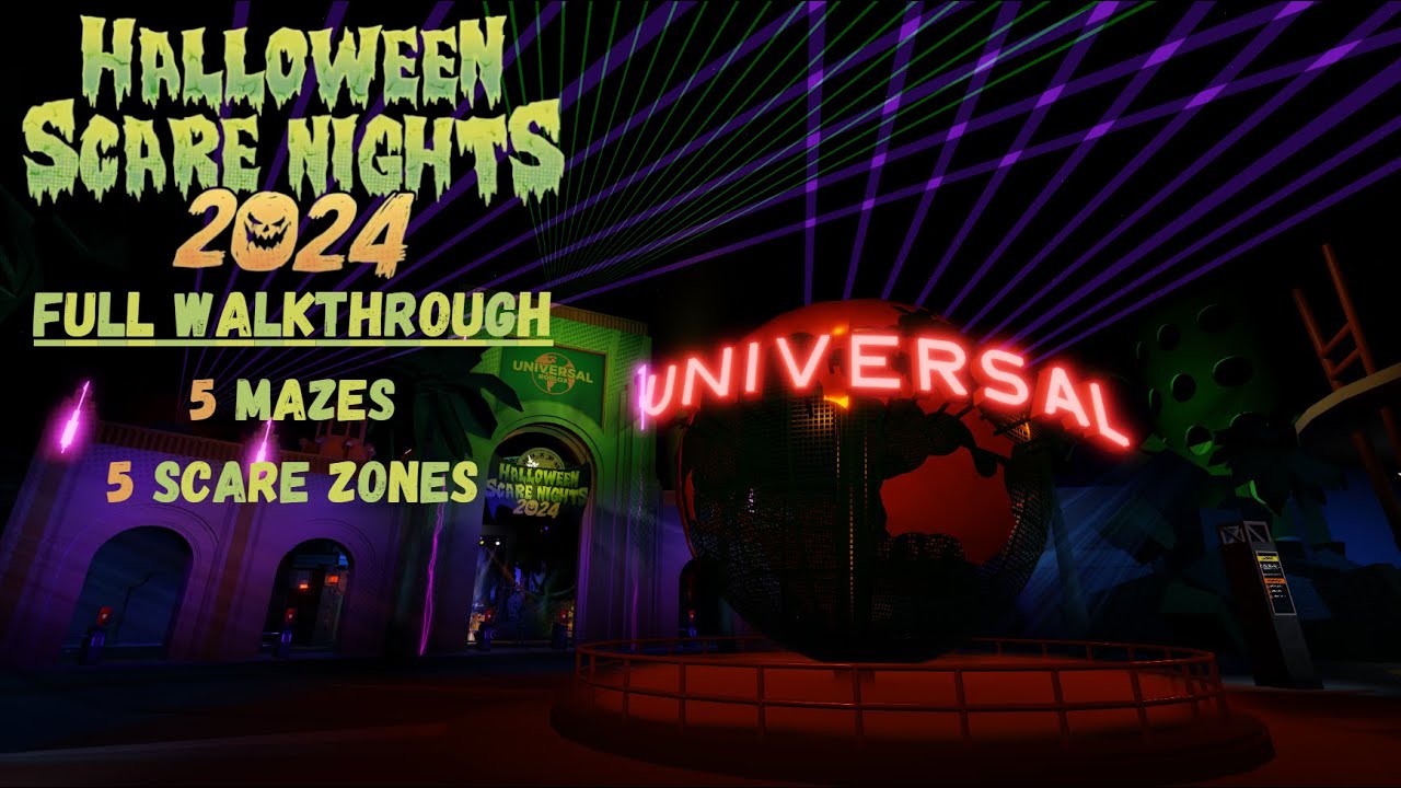 Halloween Scare Nights || Full Walkthrough - YouTube