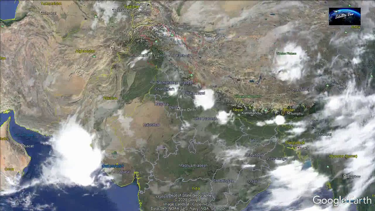 Indian Weather Satellite Image 08/07/2020 11 Am - YouTube