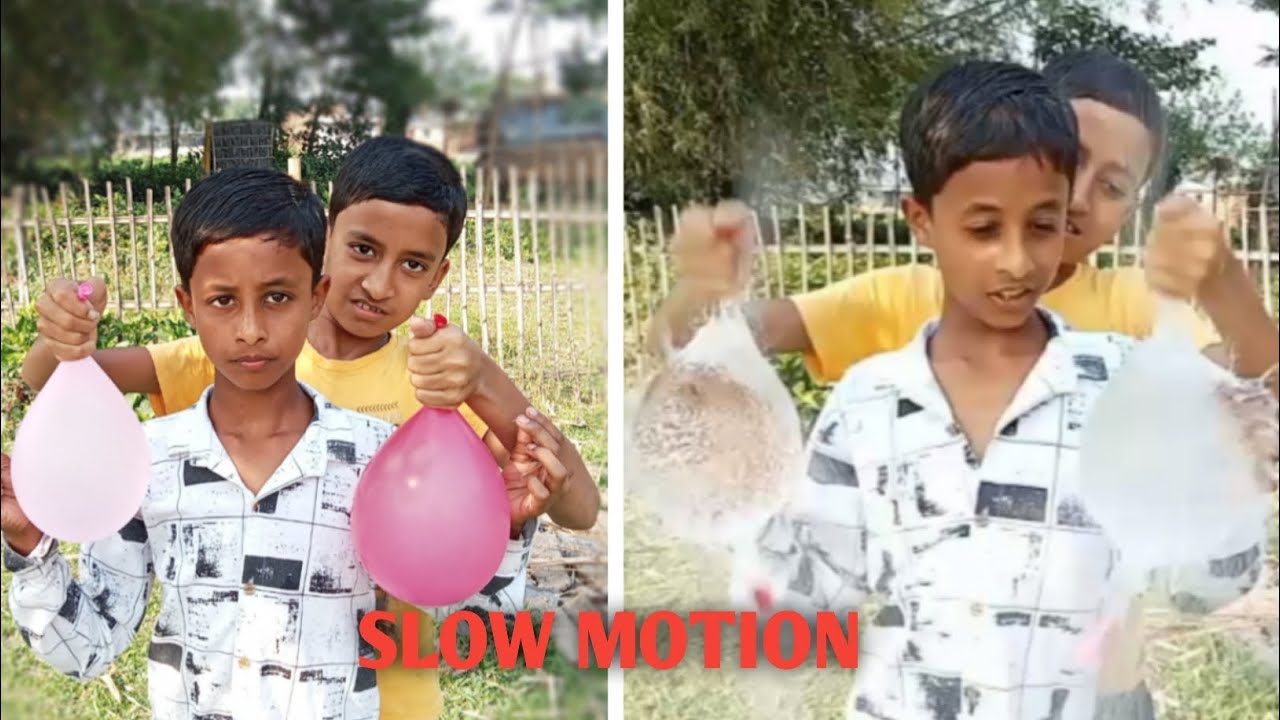slow motion Mein gubbra ka reaction ||slow motion ka video experiment # ...