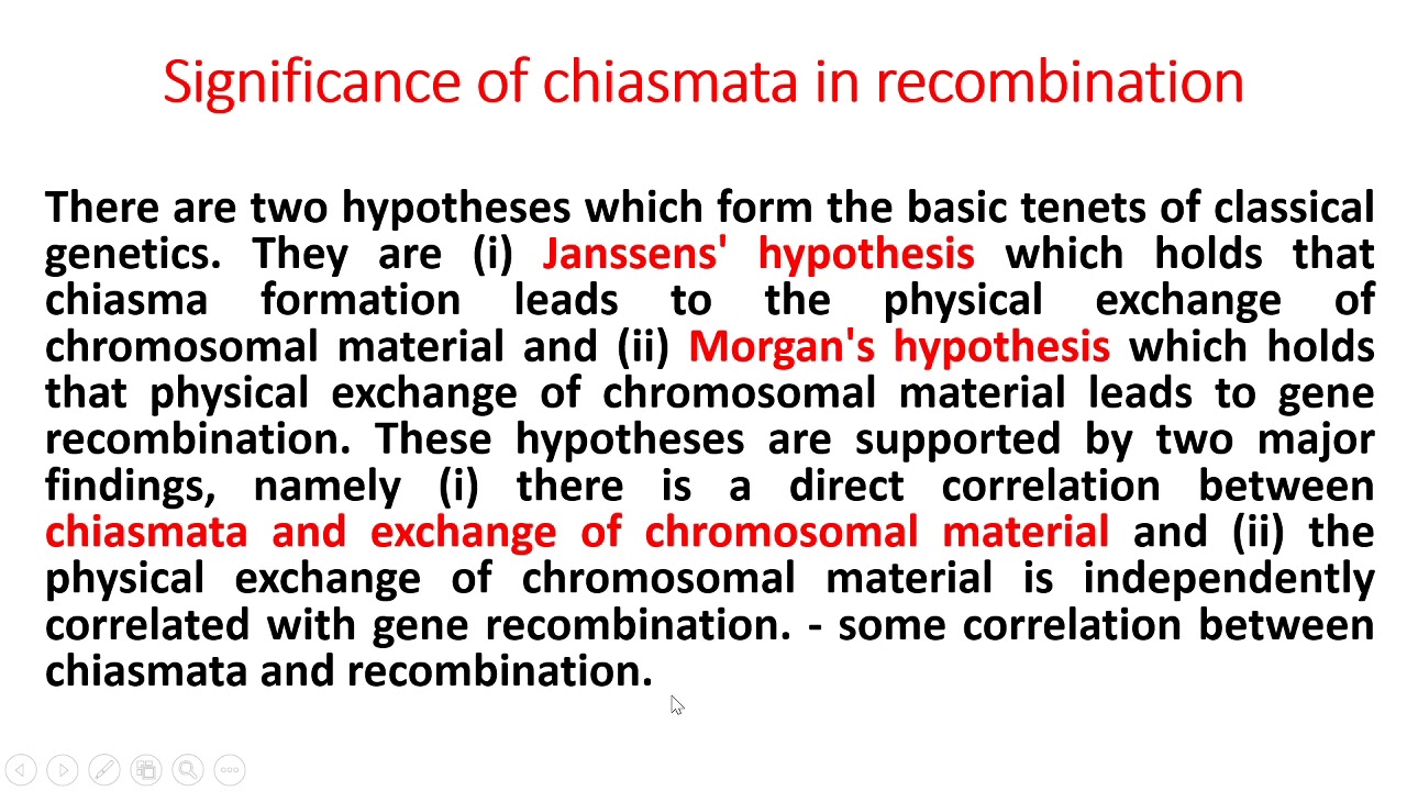 Significance of chiasmata in recombination - YouTube