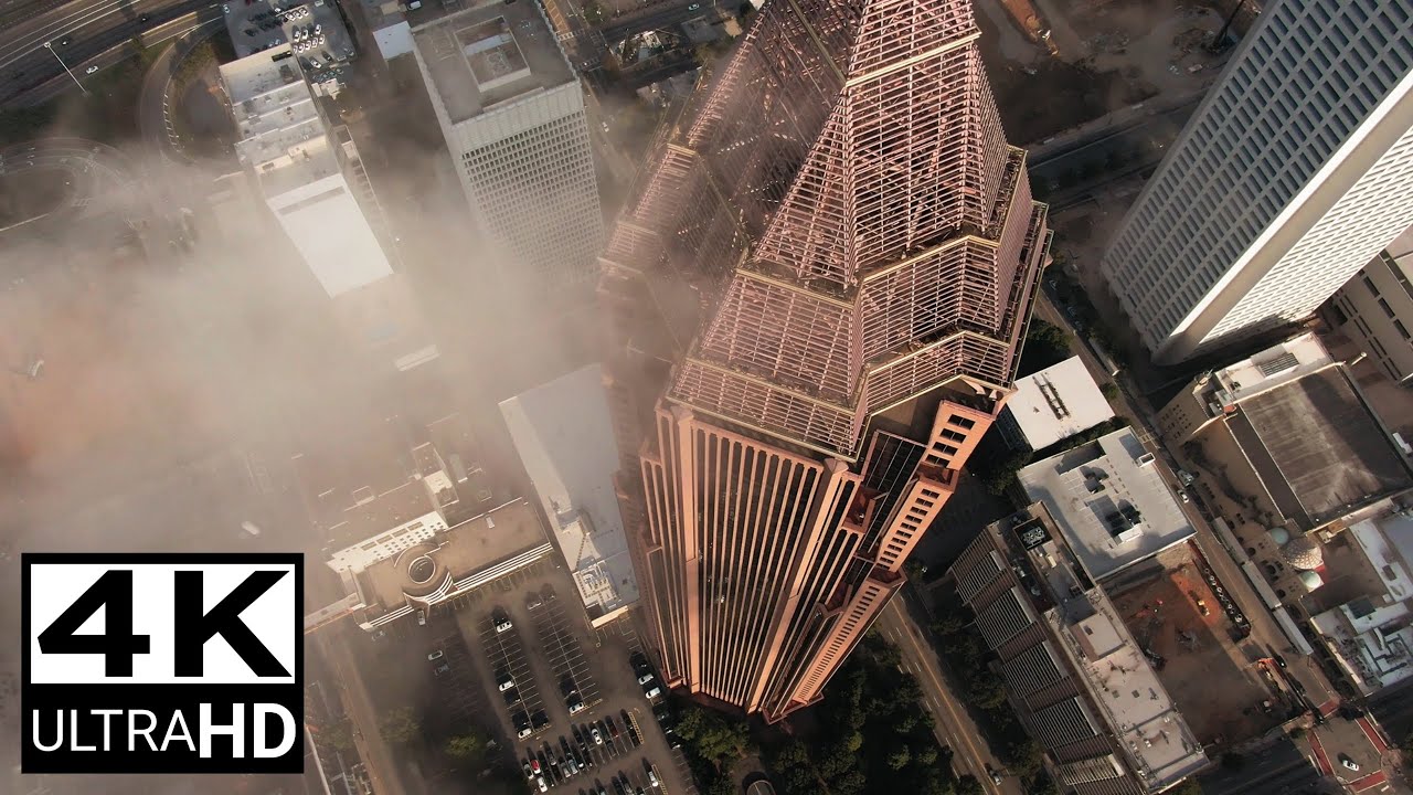 AERIAL VIEW OF CITY WITH TALL BUILDINGS (FREE STOCK VIDEO) 4K - YouTube