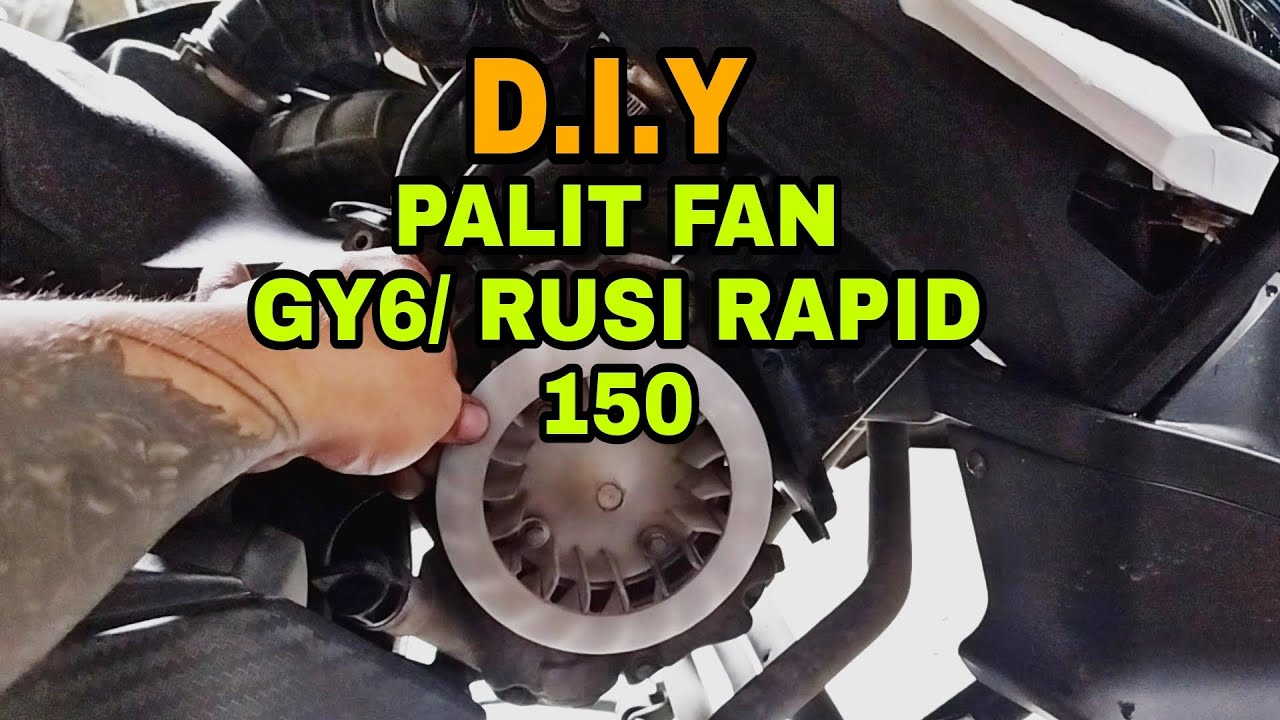 Paano mag palit fan rusi rapid 150, gy6 DIY - YouTube