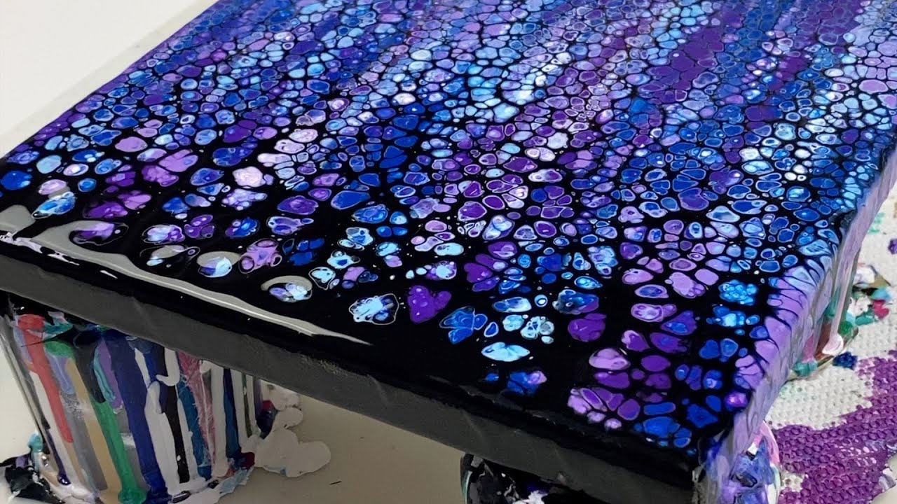 106. MIDNIGHT HUES Acrylic Swipe | Acrylic Pouring Tutorial - YouTube