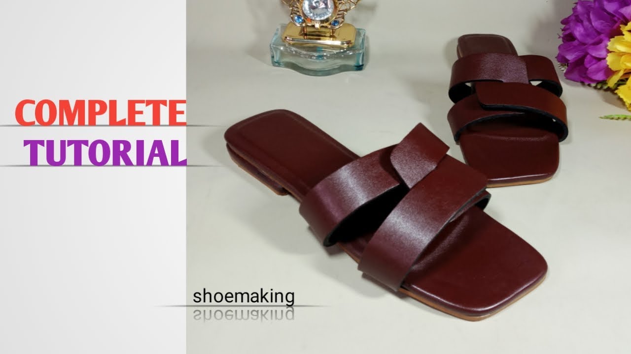 How to make this trendy slide slippers for ladies #shoemaking # ...