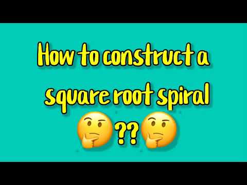 how to create a Square root spiral - YouTube