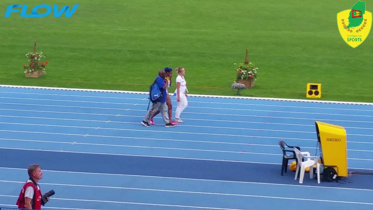 Sada Williams of Barbados walks in to finish line - YouTube