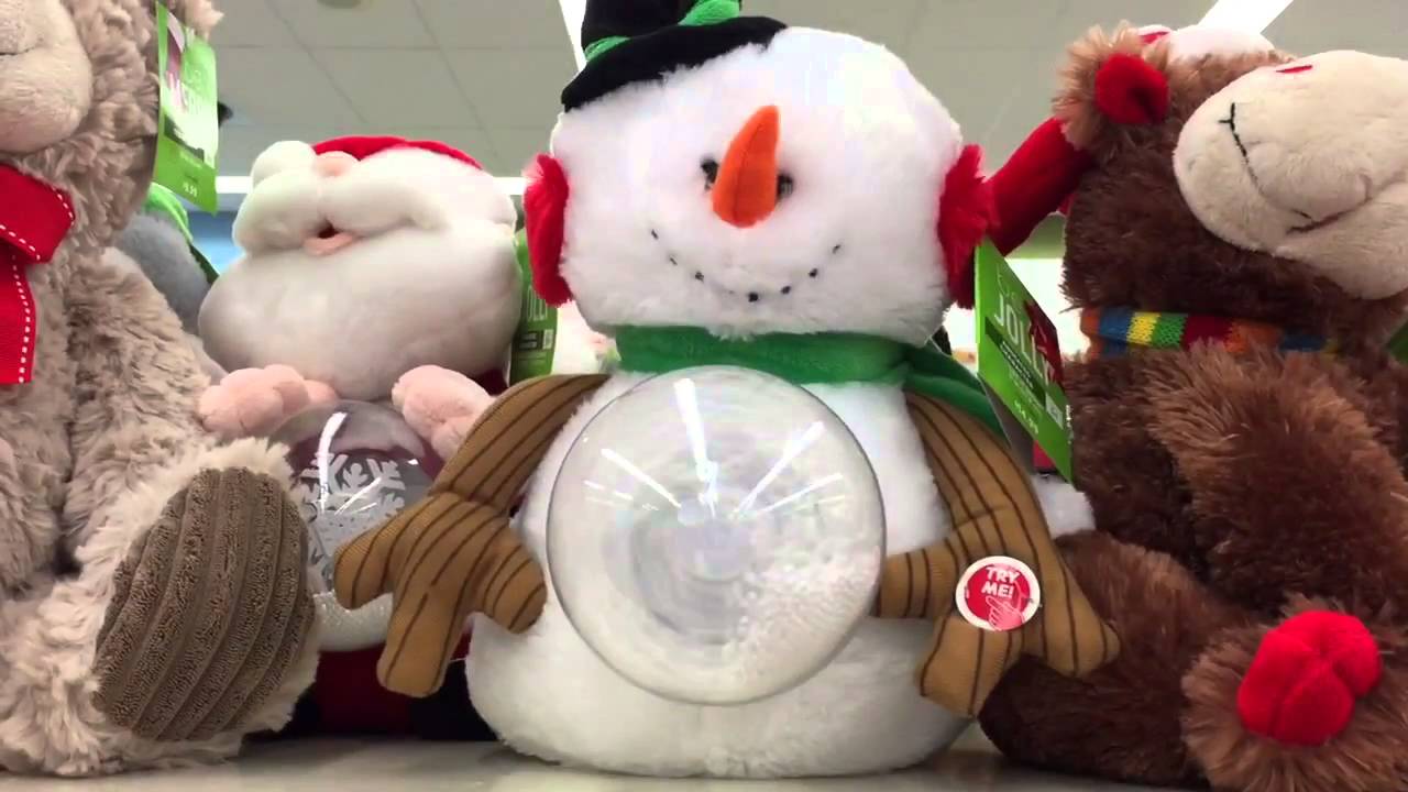 Snowman Snow Globe Musical Lights Christmas Holiday Toy Video ~ Let it ...