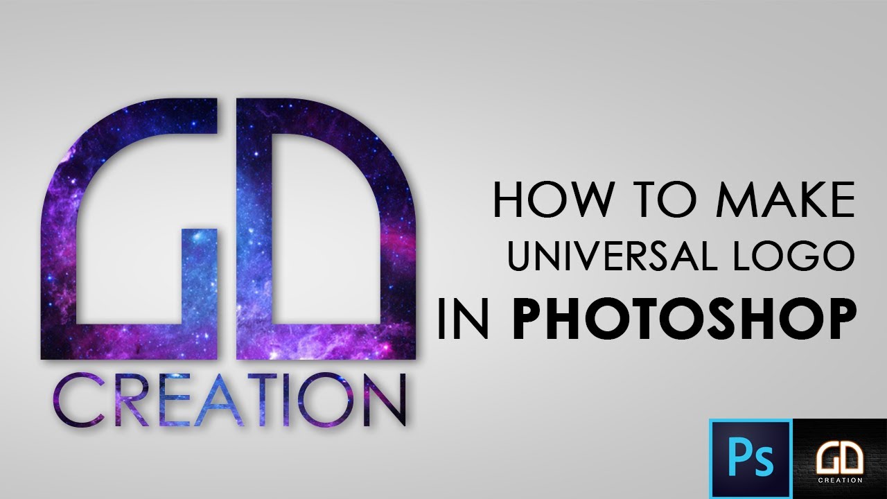 How to Make Universal Logo in photoshop in hindi - YouTube
