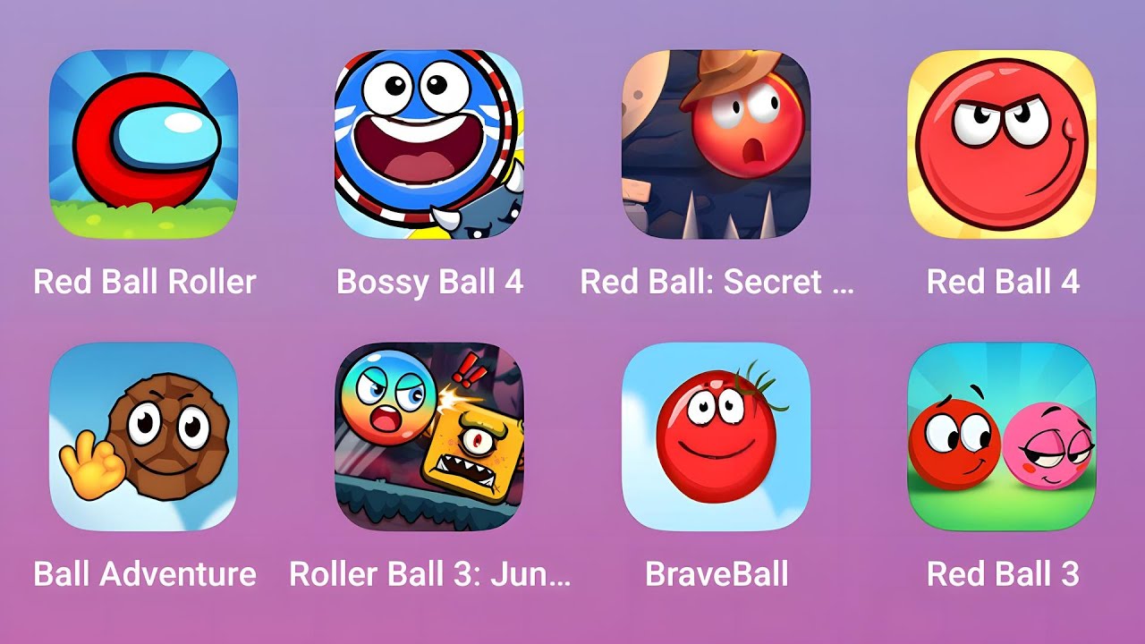 Red Ball Roller, Bossy Ball 4, Red Ball Secret, Red Ball 4 and More Red ...