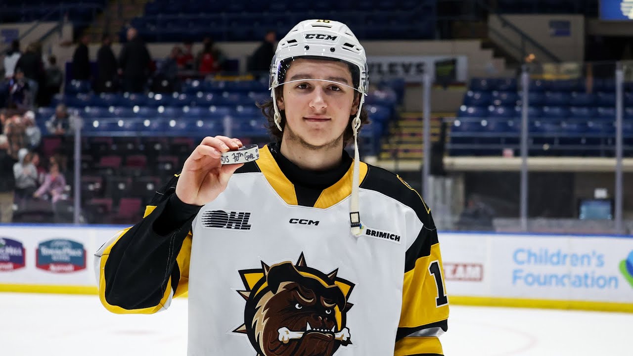 Nick Lardis Hits 70-Goal Milestone, First Since Tavares - YouTube