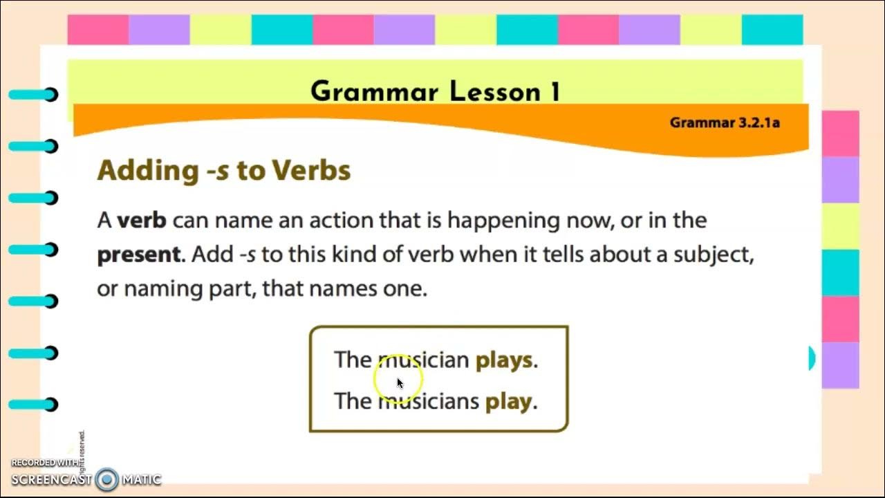adding -s to verbs - YouTube