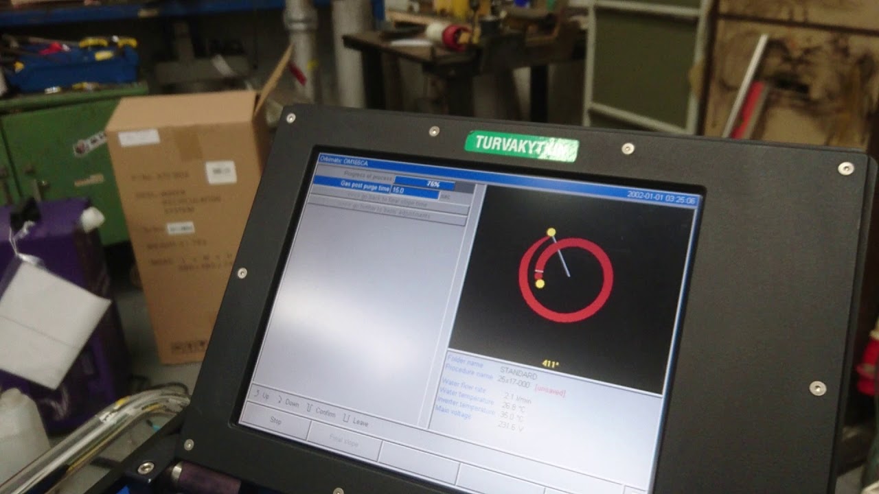 Tube to Sheet Orbital Welding Function Test with Orbimatic 165CA Power ...