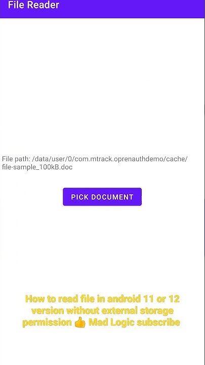 how to read file or image in Android 11 or 12 version #shorts #ytshorts #android #shortvideo ...