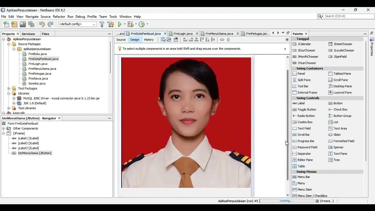 SISTEM PERPUSTAKAAN LISTER JAVA GUI NETBEANS 3TI-B TEORI PBO - YouTube