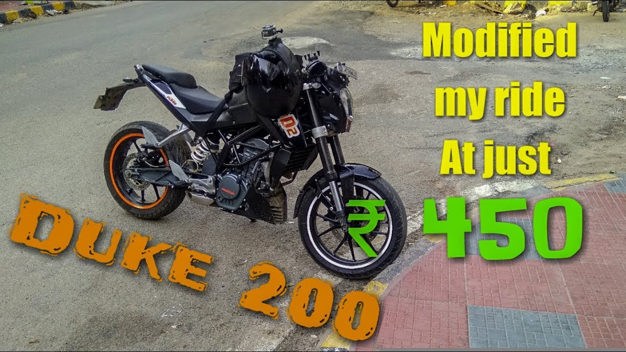 KTM duke 200 modified || custom graphics at just 450 rupees - YouTube