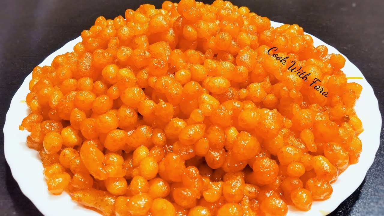 Meethi boondi recipe | मीठी बूंदी गोल गोल मोती दाने जैसी बिना झारे के ...